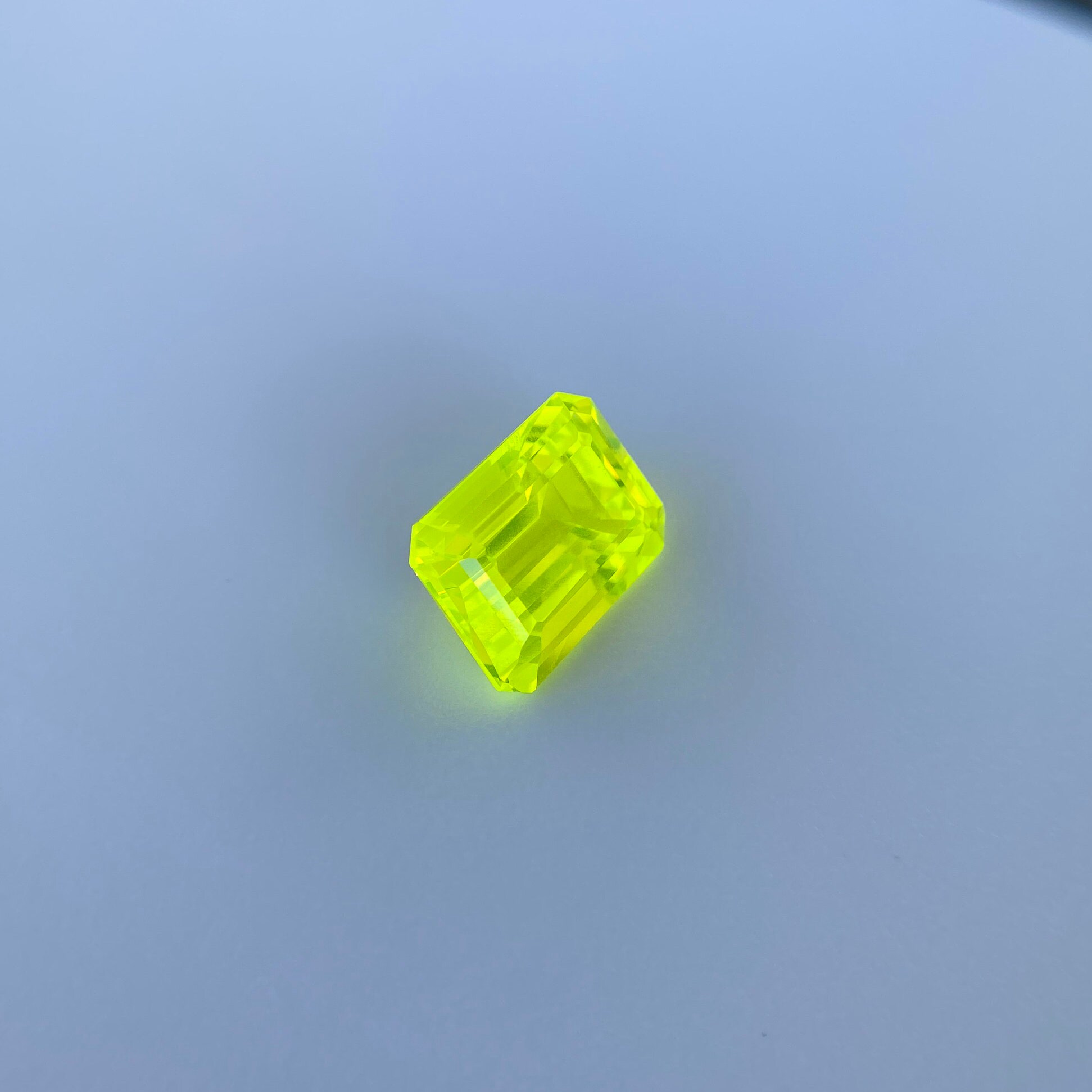 26.10 Ct. Emerald Cut Luag Ce Gemstone Neon Stone Certified Unique Gems ...