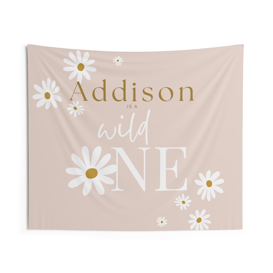 Whimsical Wild One First Birthday Decorations, Daisy Flower Banner for ...