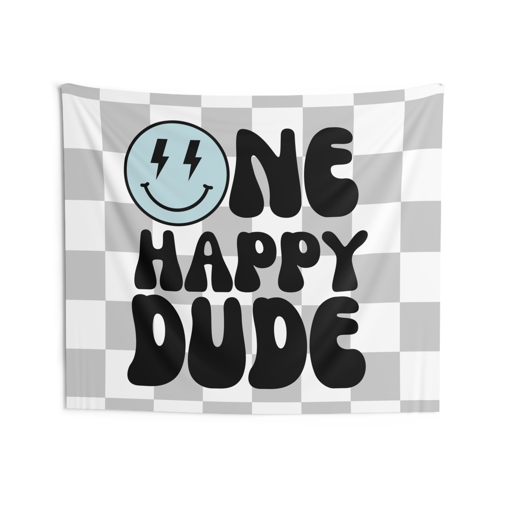 BLUE One Happy Dude Celebration Photo Backdrop - Etsy
