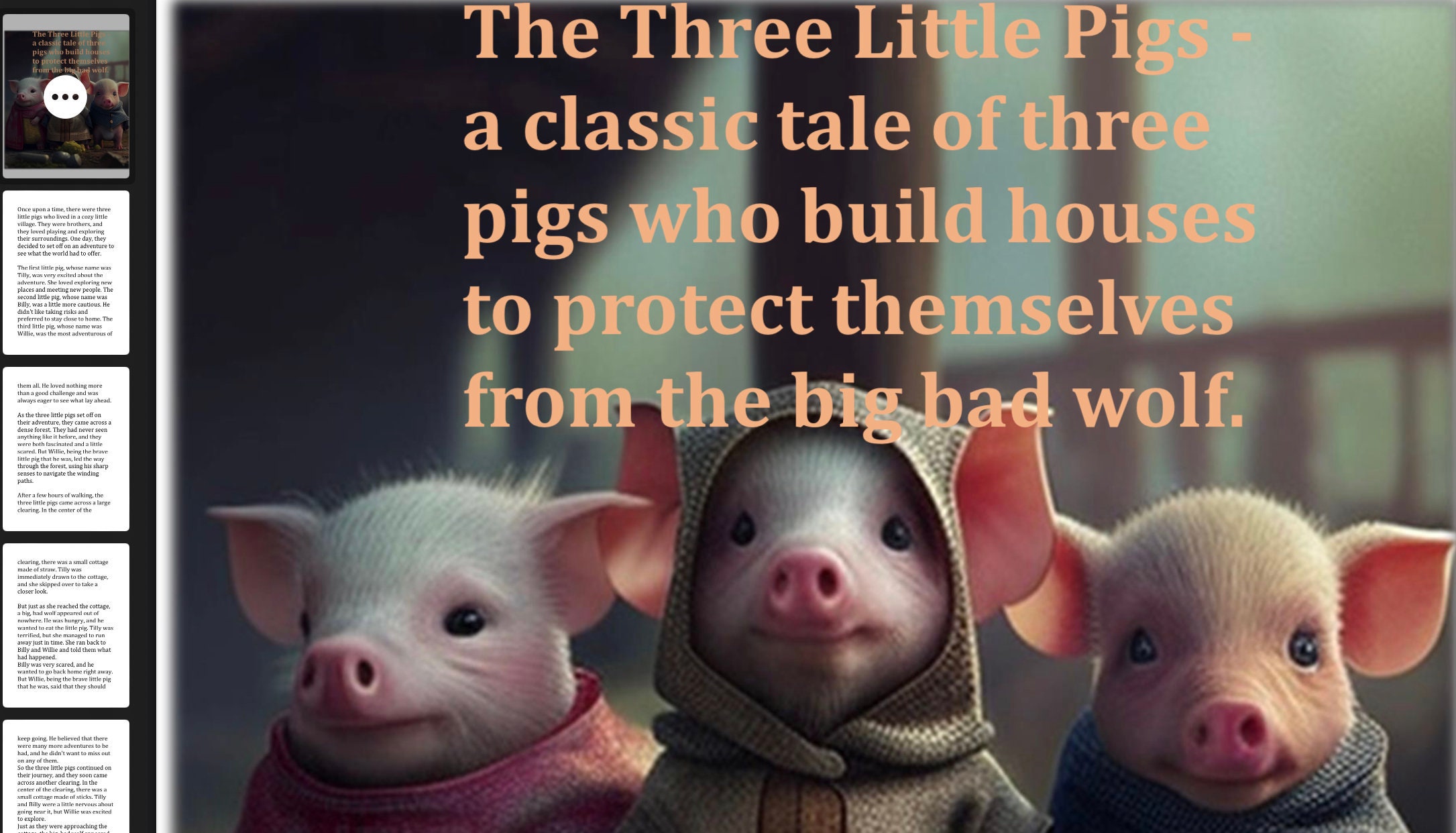 Story for Kids (the Three Little Pigs - a Classic Tale of Three Pigs ...