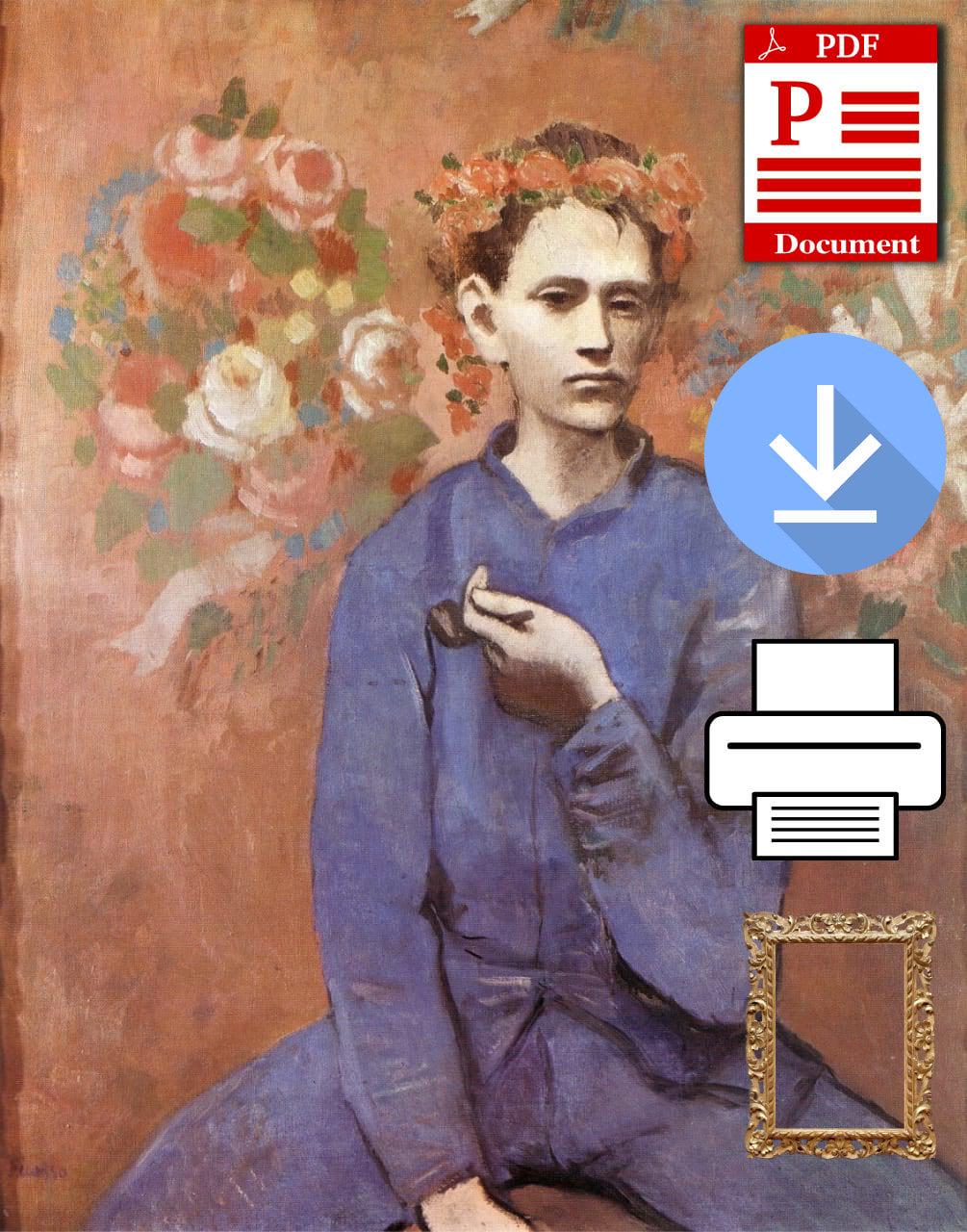 Picasso Boy With a Pipe Print, Rose Period Art (digital Download) - Etsy