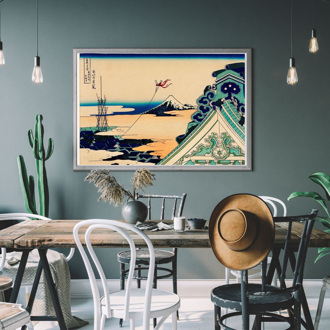 Toto Asakusa Honganji Poster, Wall Art by Katsushika Hokusai, Hongan-ji Temple at Asakusa ...