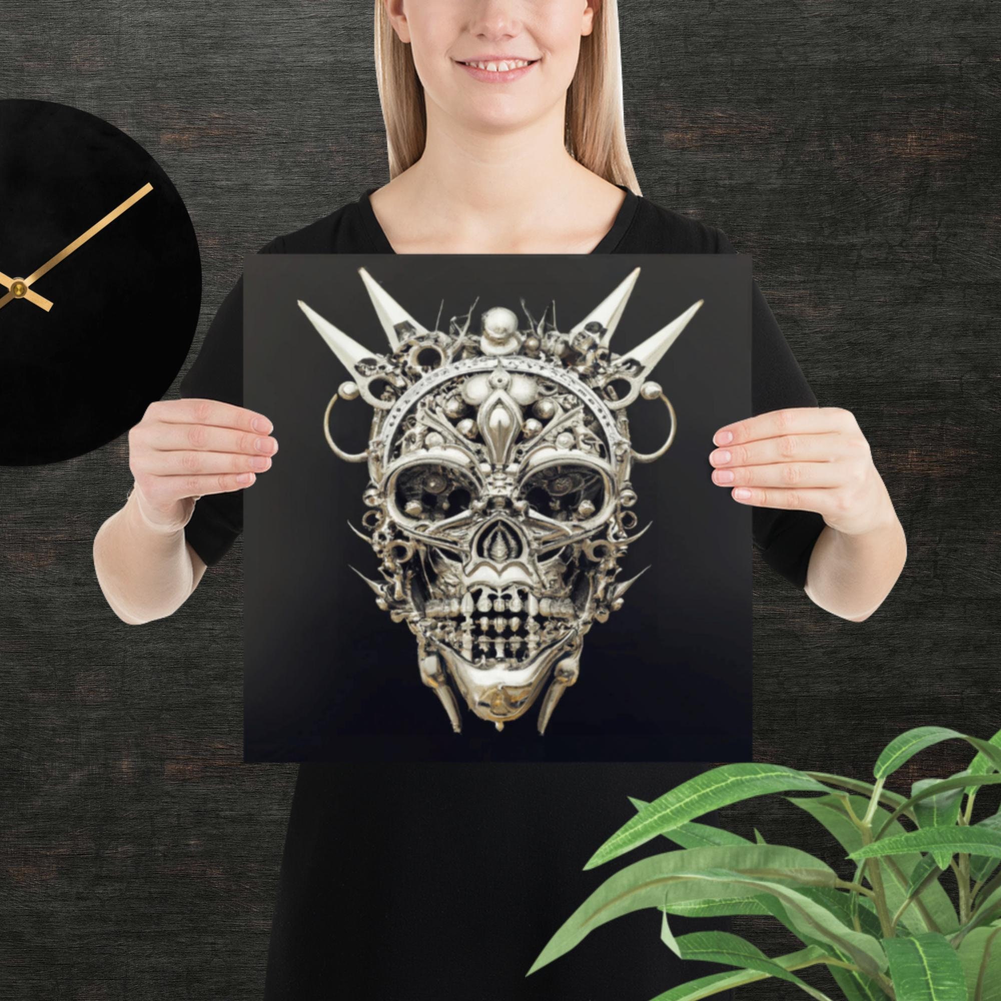 Dark Academia Art, Floral Skeleton Print, Wall Décor, Aesthetic Art ...