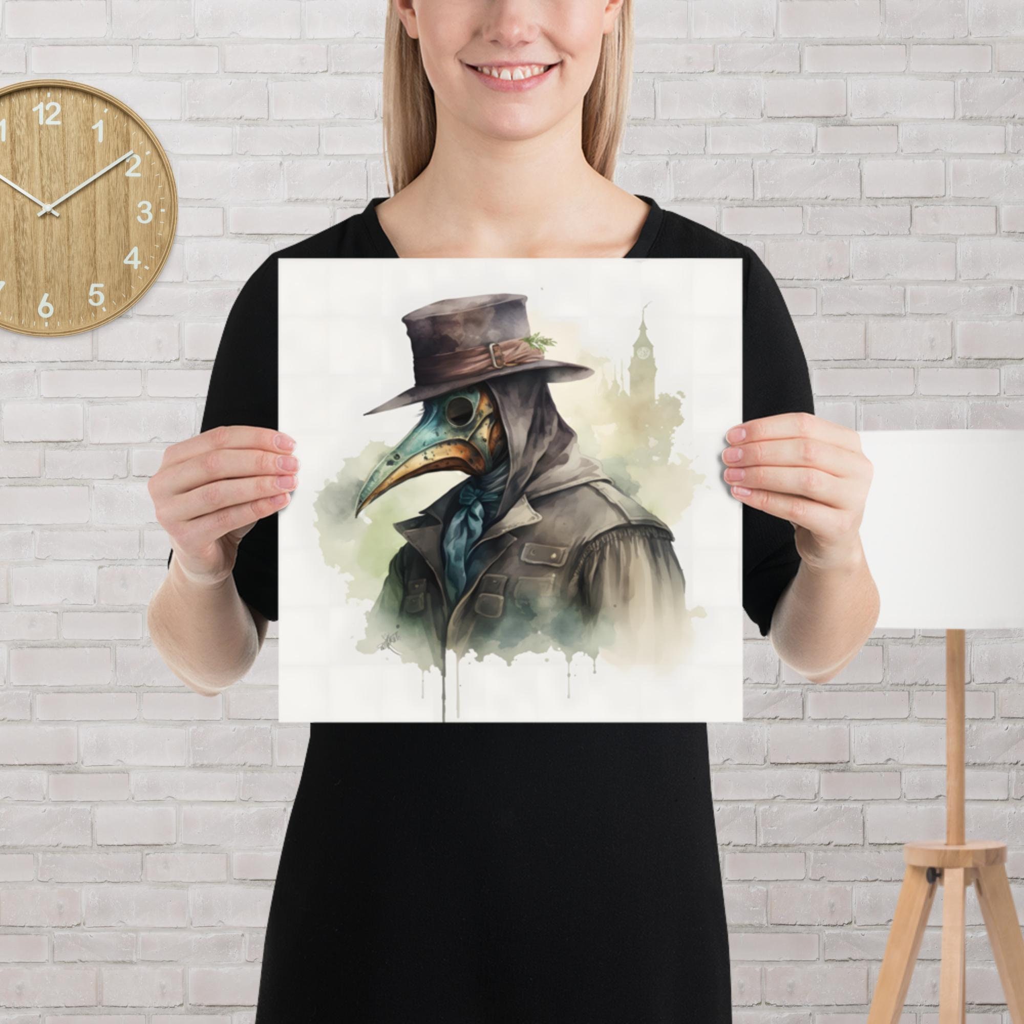 Plague Doctor Wall Art, Poster Print, Grunge Poster, Gothic Poster ...
