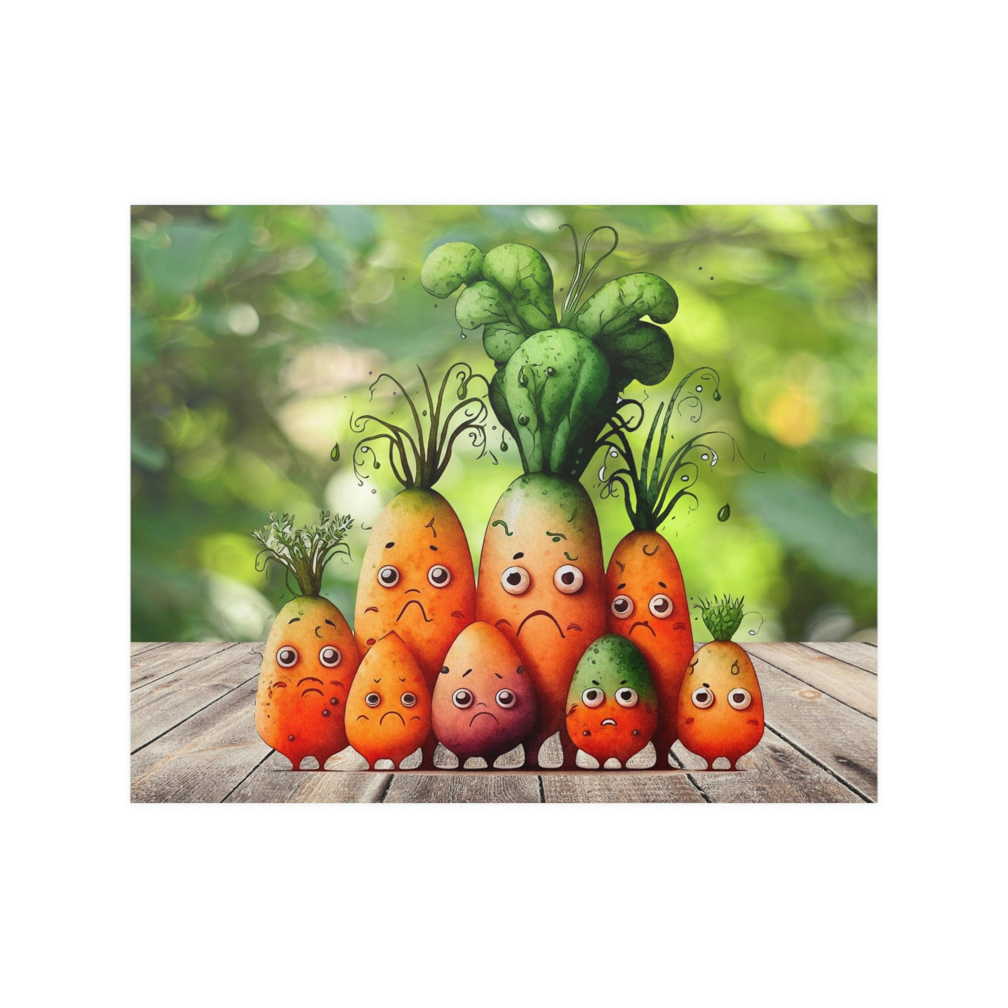 Grumpy Carrots Poster Wall Art Wall Art Print Kitchen - Etsy