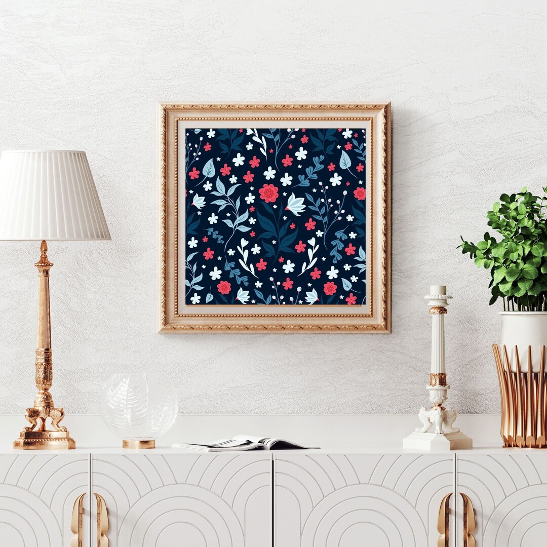 Wildflower Floral Cottagecore Wall Art, Botanical Poster Print, Pressed ...