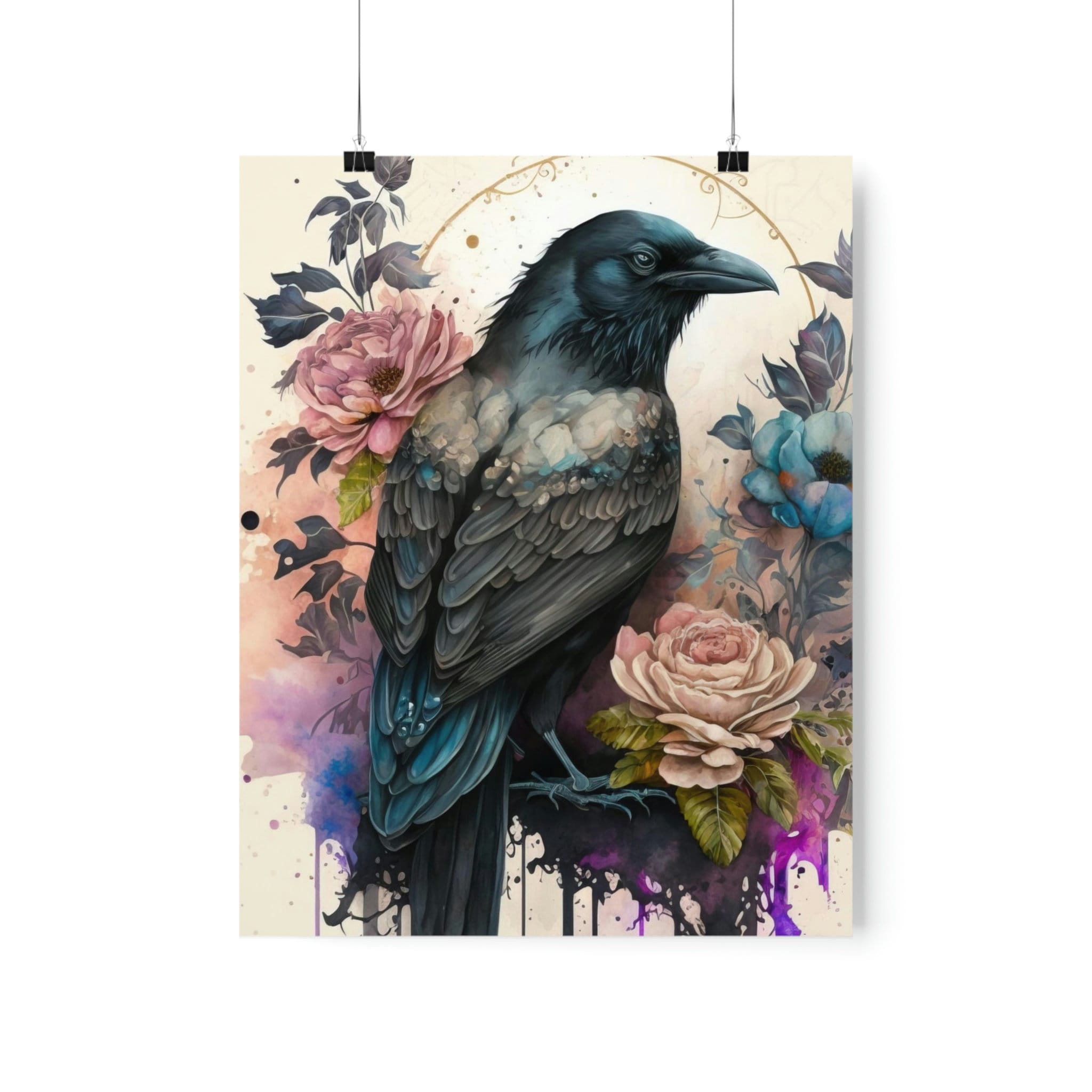 Crow Art Print Bird Art Art Print Crow Art Crow Bird - Etsy