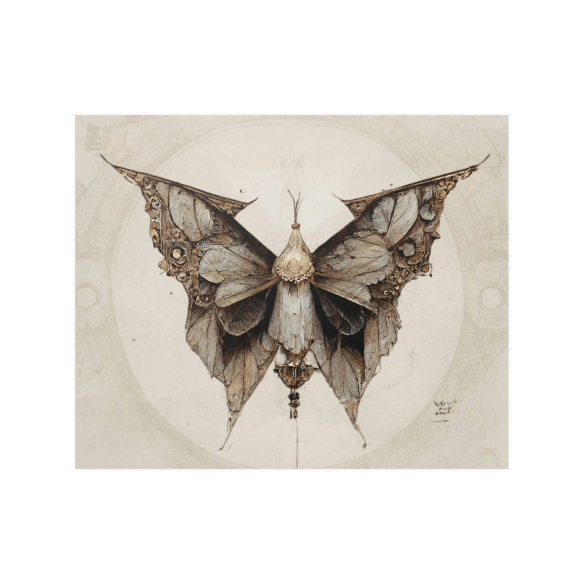 Steampunk Moth Wall Art, Moth Art Print , Gothic, Insect, Witchy ...