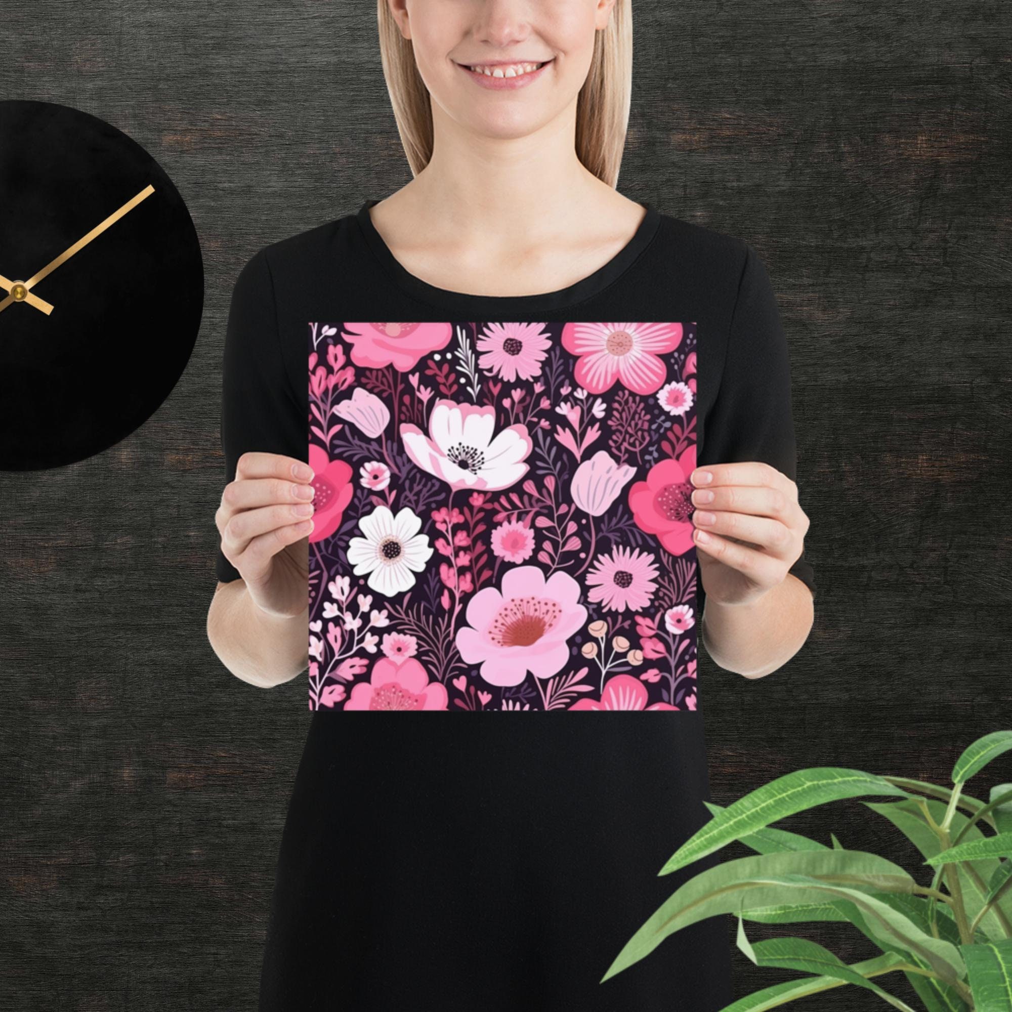 Wildflower Floral Cottagecore Wall Art, Botanical Poster Print, Pressed ...