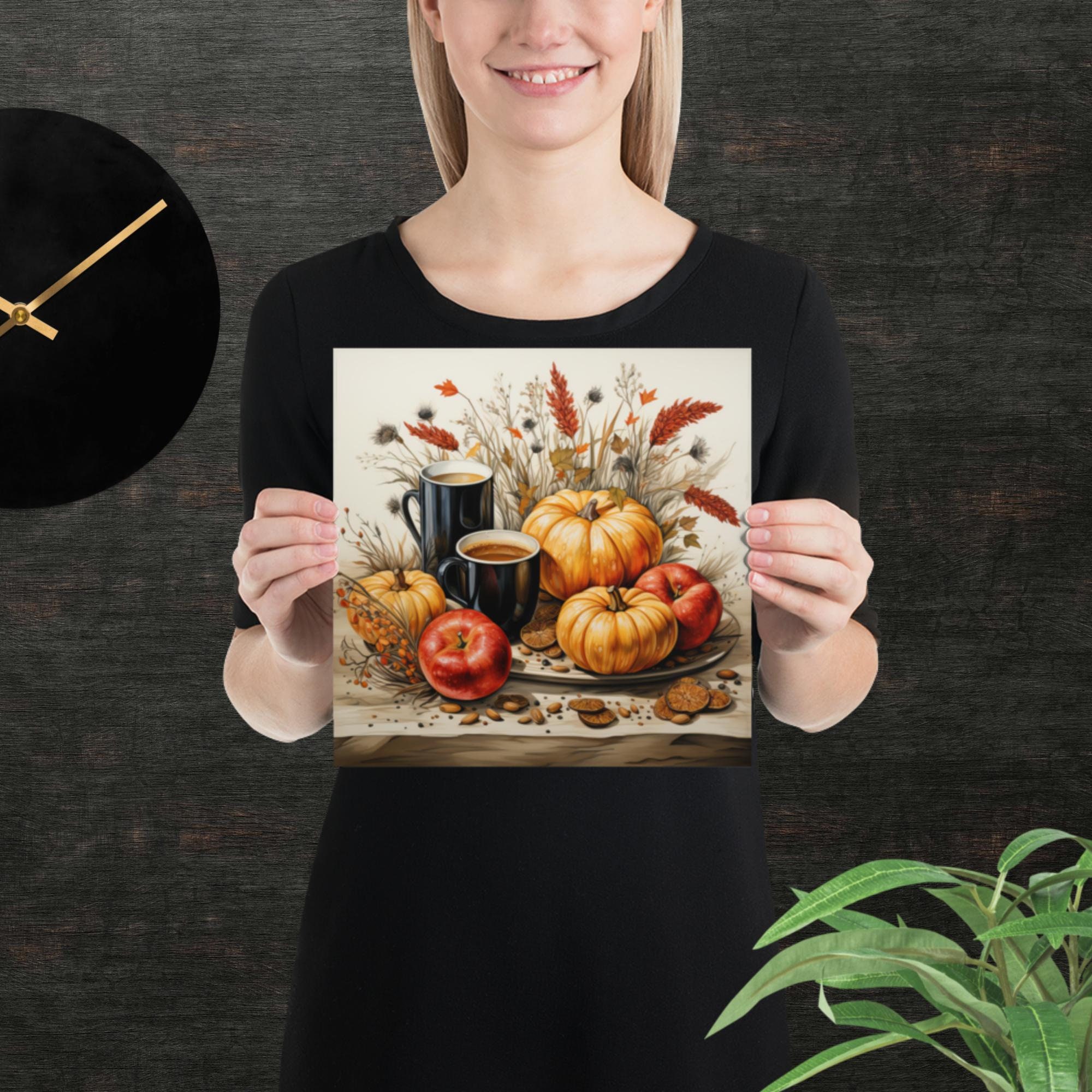 Fall Wall Art, Autumn Aesthetic, Poster Print, Fall Home Decor, Pumpkin ...