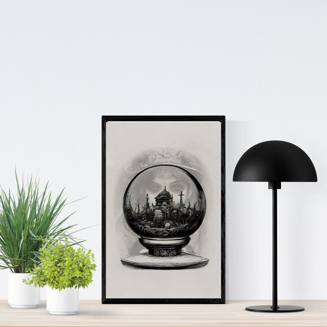 Crystal Ball Poster, Victorian Home Poster, Grunge Poster, Gothic ...