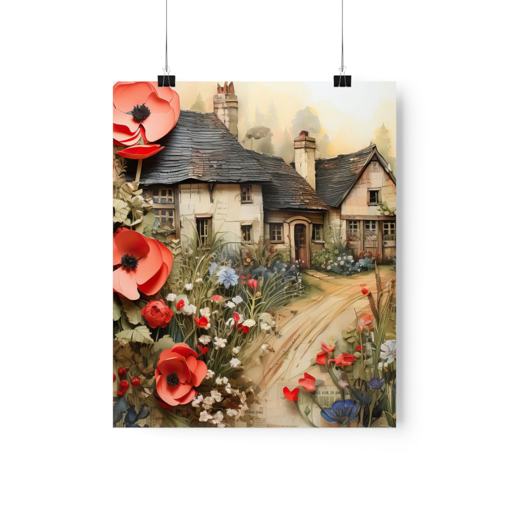 Cottagecore Decor, Cottage Wall Art, Farmhouse, Shabby Chic, Cottage ...