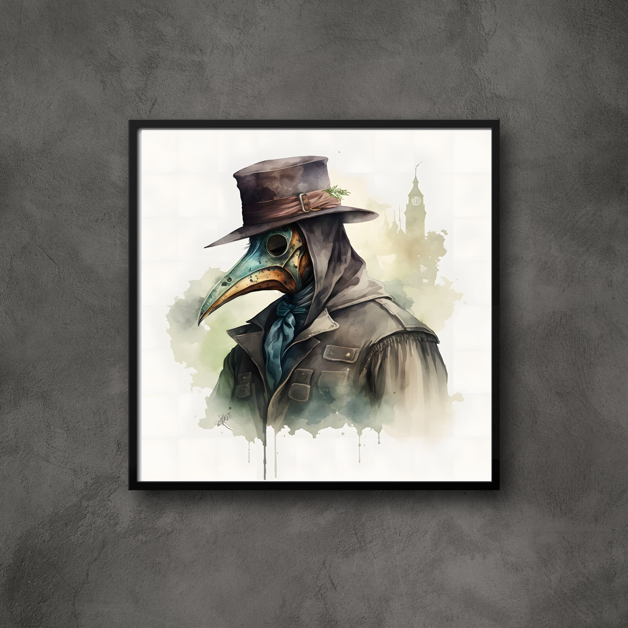 Plague Doctor Wall Art, Poster Print, Grunge Poster, Gothic Poster ...
