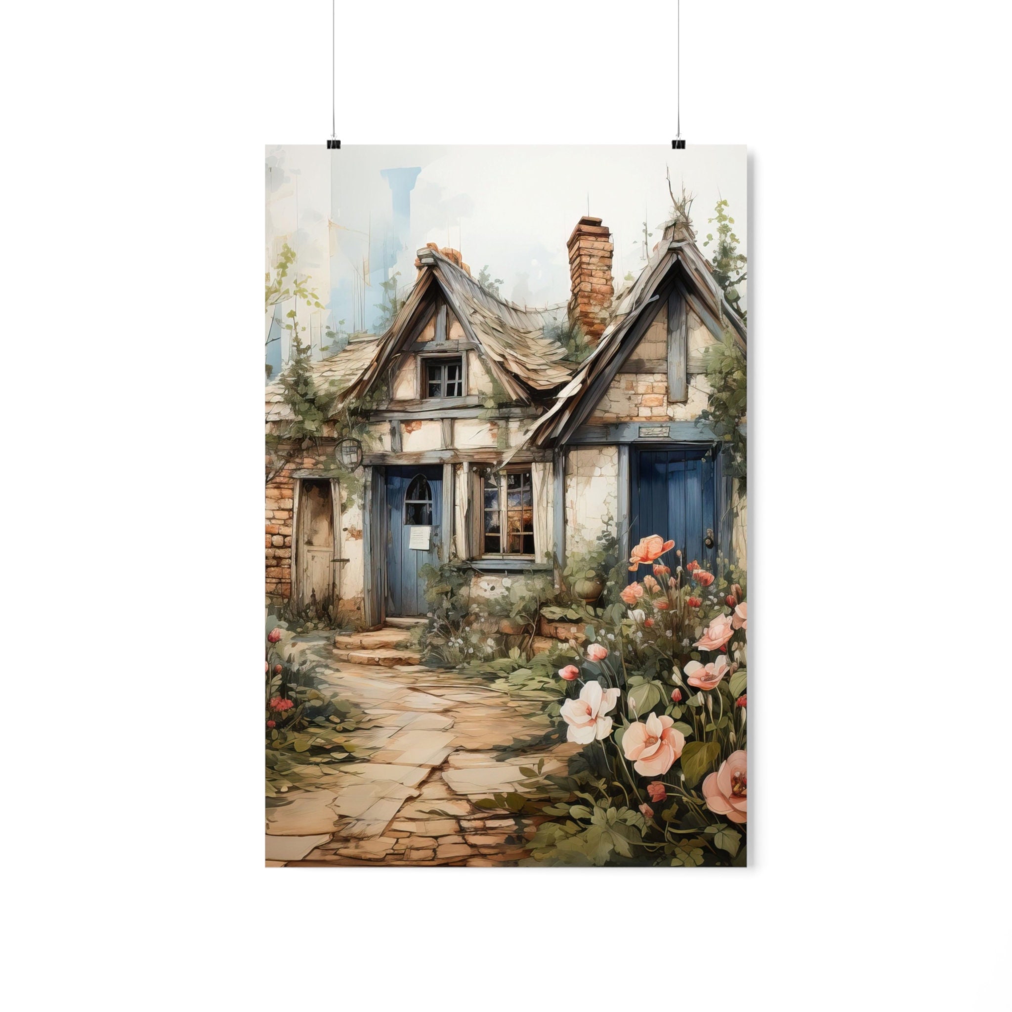 Cottagecore Decor Cottage Wall Art Farmhouse Shabby Chic - Etsy