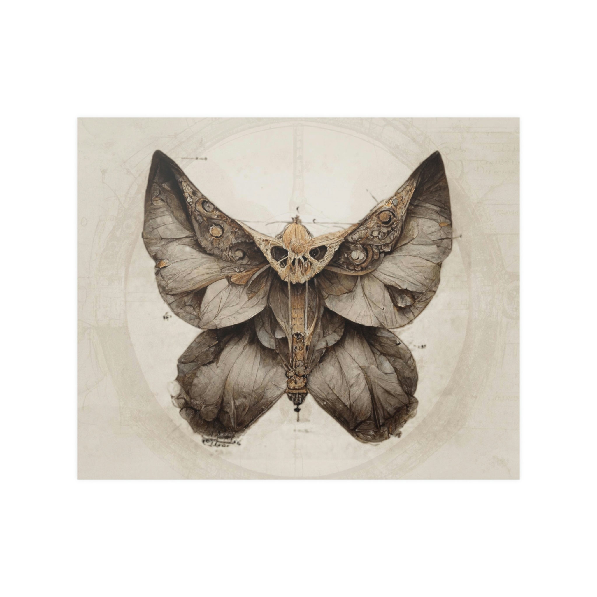 Steampunk Moth Wall Art, Dark Art, Moth Art Print, Witchy, Celestial ...