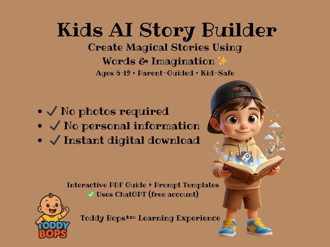 Kids AI Story Builder | Chatgpt Writing Prompt Pack | Build-your-own ...