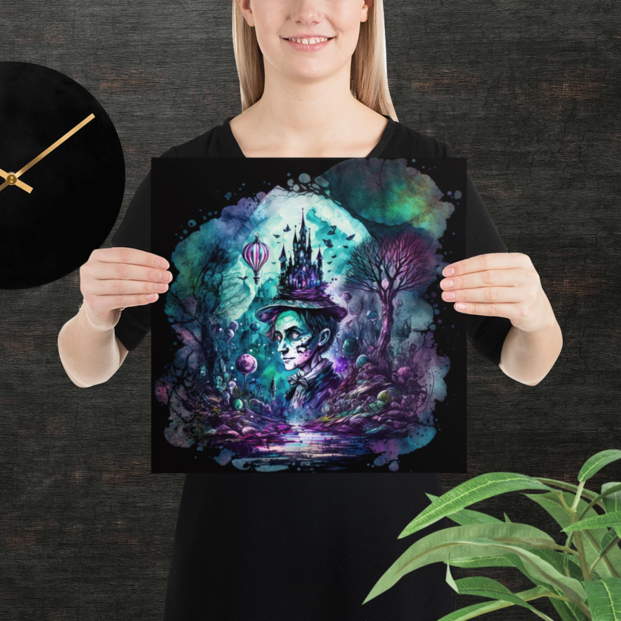 Gothic Wall Art, Dark Wonderland, Psychedelic, Poster Print, Dark ...