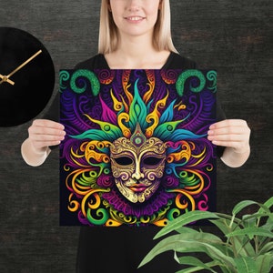 Mardi Gras Wall Art, Mardi Gras Art, Mardi Gras Decor, Poster Print ...