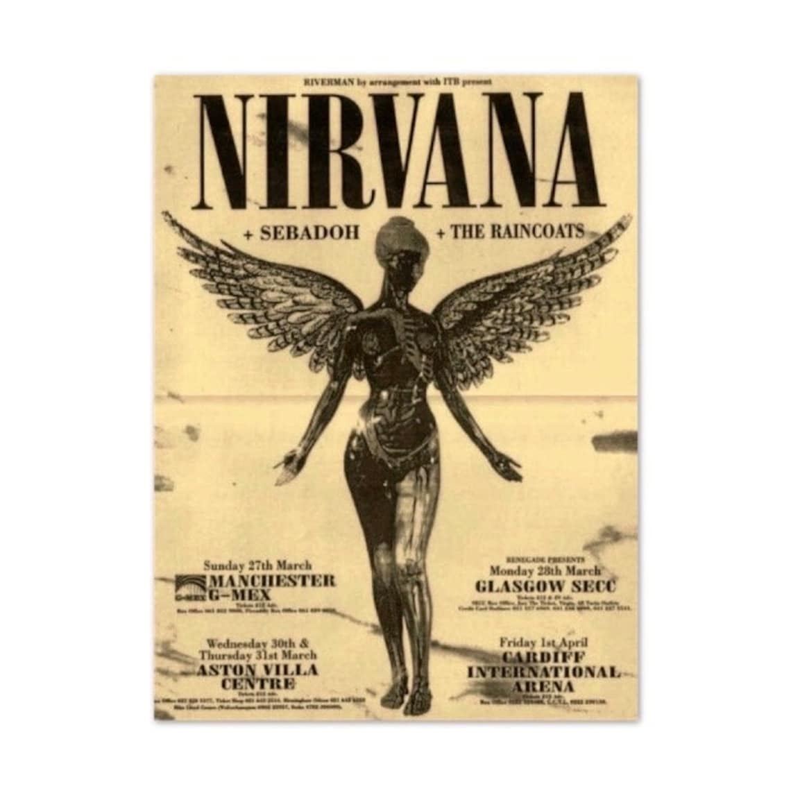 Nirvana Poster Limited Edition Print 90s Rock Poster - Etsy UK