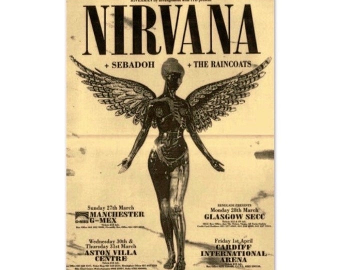 Nirvana Poster Limited Edition Print 90s Rock Poster - Etsy