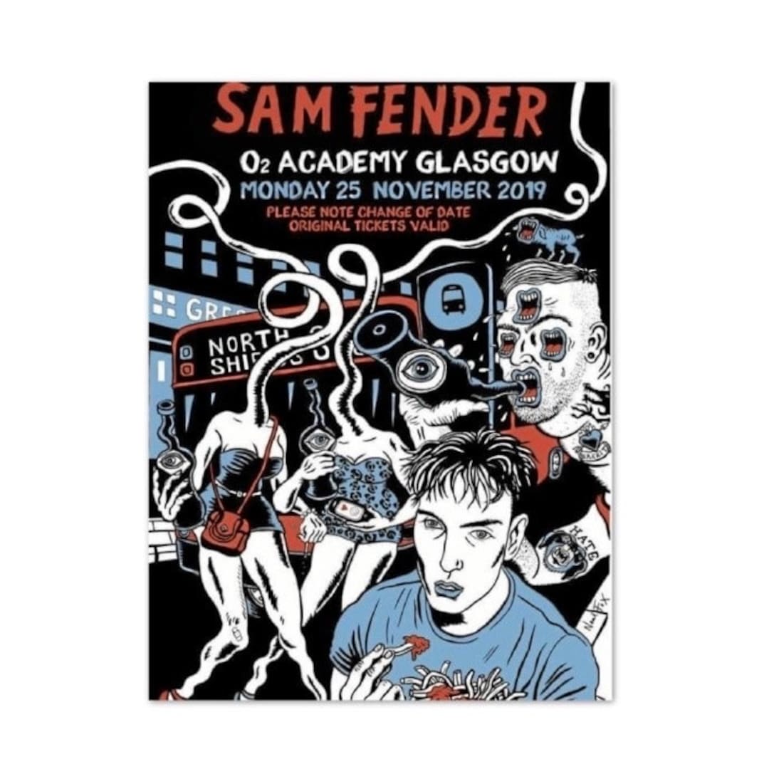 Sam Fender Poster Limited Edition Print Pop Music Poster Multiple Sizes ...