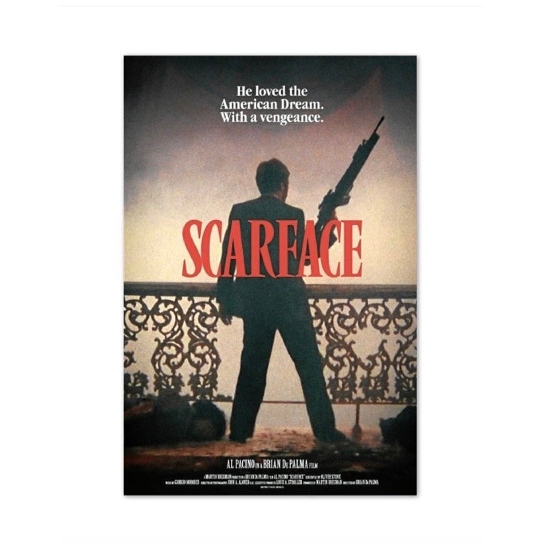 Scarface Poster Limited Edition Print 80s Movie Poster Multiple Sizes ...