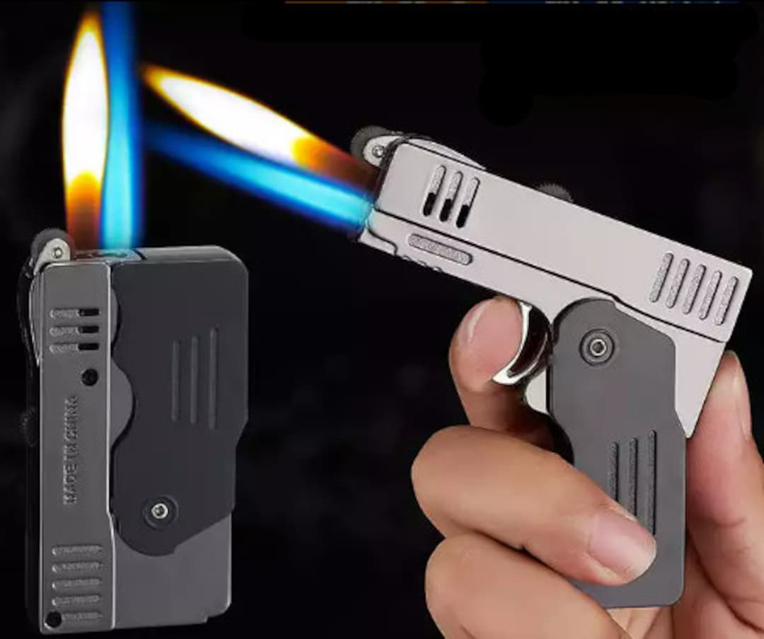 Foldable Double Flame Pistol Lighter - Etsy