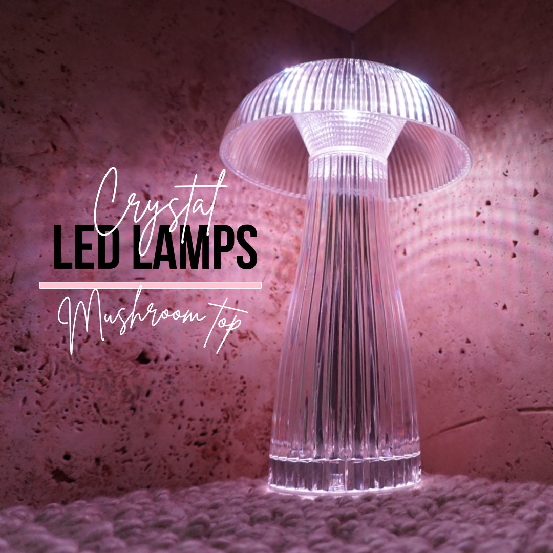Crystal Cordless LED Table Lamps - Etsy