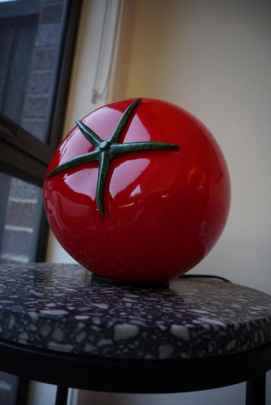 Retro Glass Tomato Lamp - Red & Yellow (AU Plug 230v + Dimming Dial ...