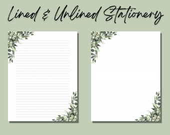 Printable Purple Floral Letter Writing Paper Printable Violet Flower ...