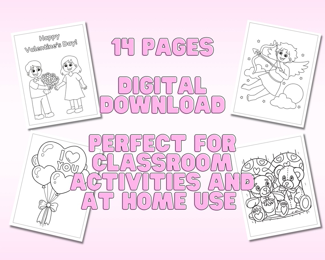 Valentines Day Coloring Pages Kids Coloring Pages Easy Coloring Pages ...