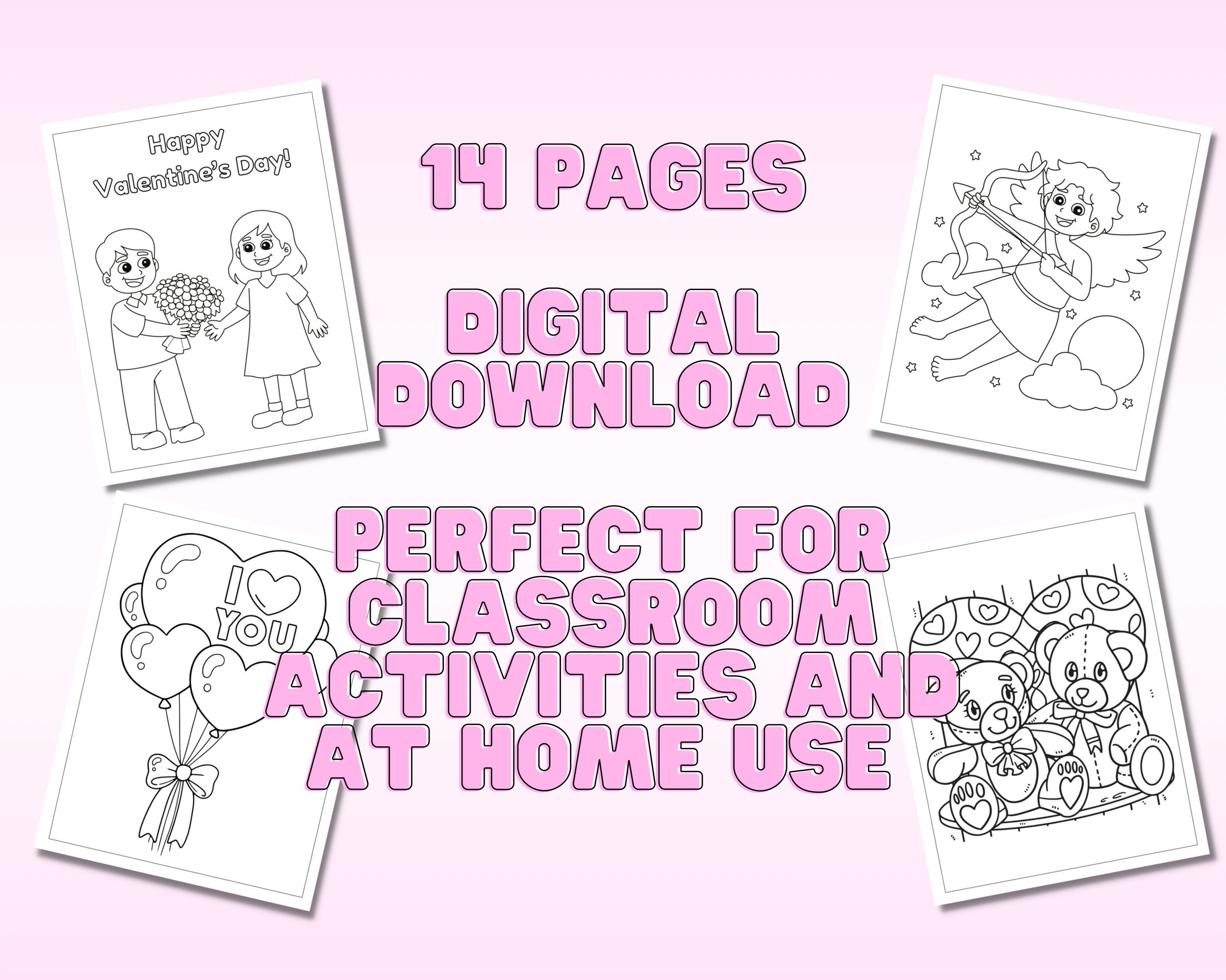 Valentines Day Coloring Pages Kids Coloring Pages Easy Coloring Pages ...