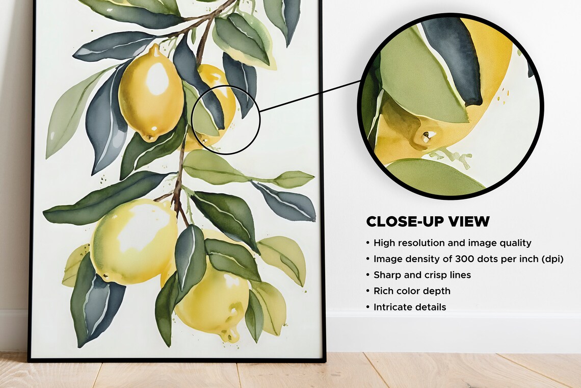 Set of 3 Citrus Vintage Kitchen Posters, Lemons Print, Lemon Watercolor ...