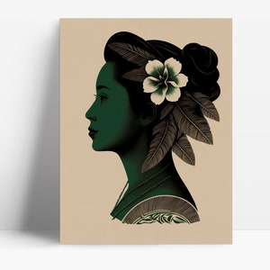 Hula Girl Vintage Poster, Hawaii DIGITAL PRINT, Hawaii Retro Print ...