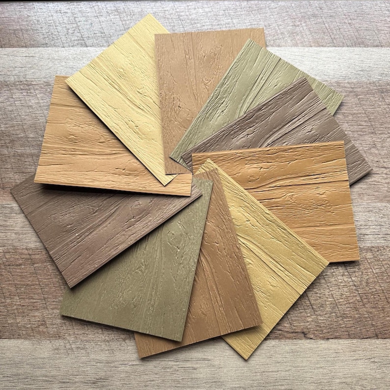 Wood Grain Embossed Paper Set: A2 Textured Cardstock for Crafts - Etsy