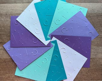 Embossed Celestial Star Card Fronts - Etsy