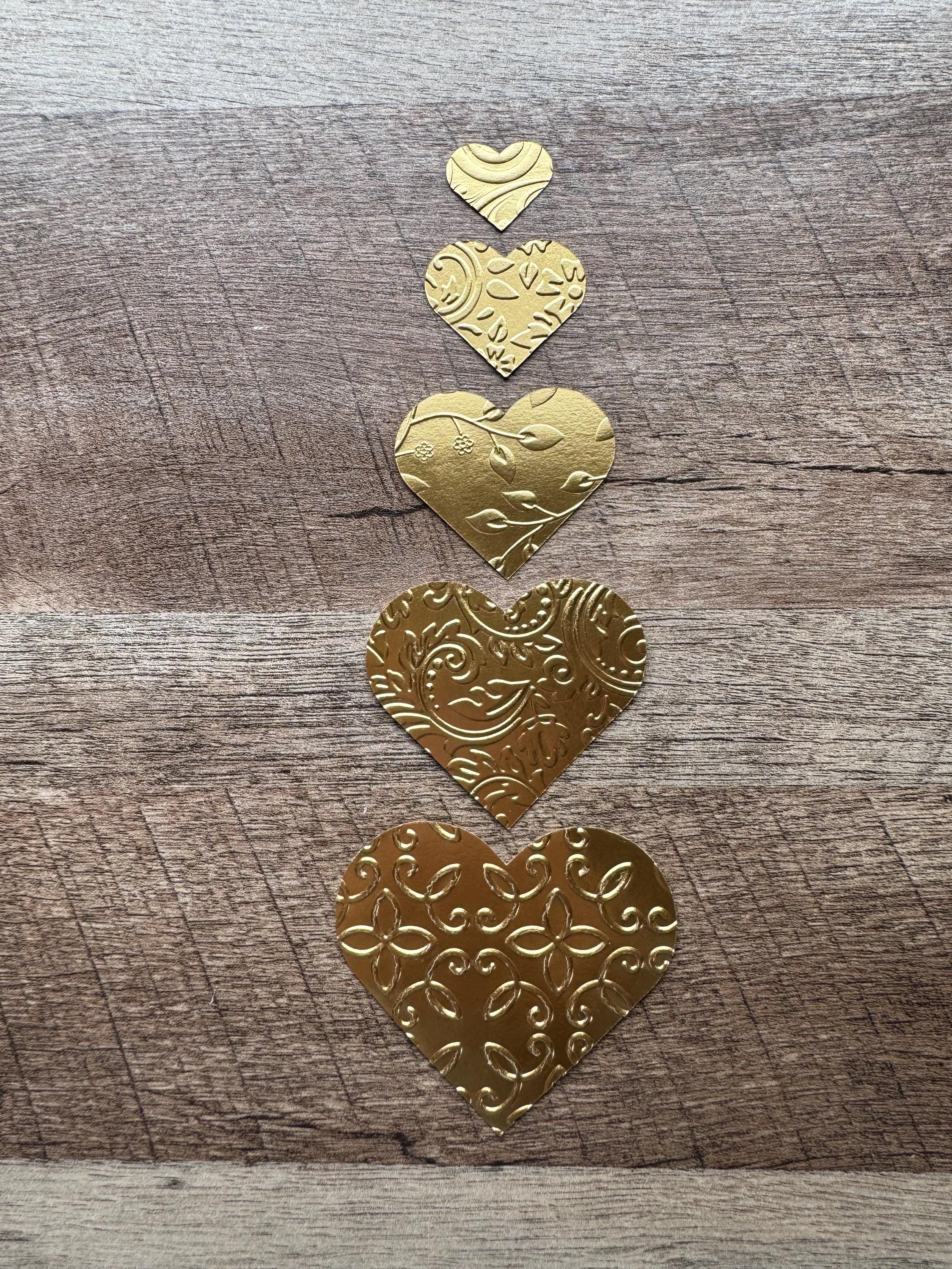 Gold Foil Embossed Heart Die Cuts: Wedding & Valentine's Decor - Etsy