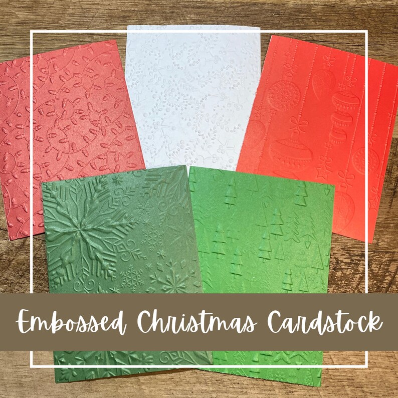 Embossed Christmas Cardstock, Perfect for Card Making, Scrapbooking ...