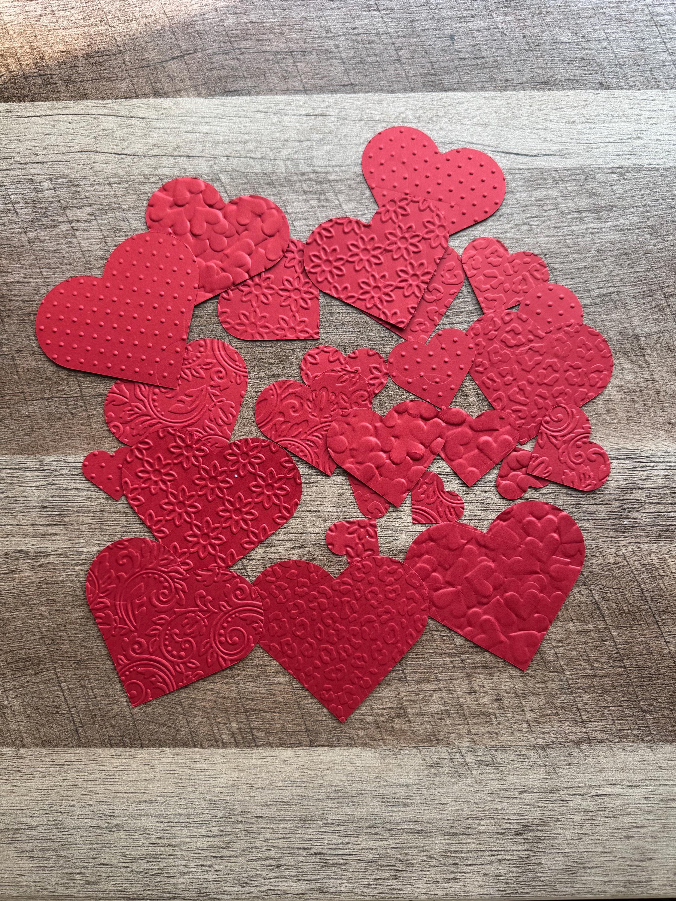 Embossed Die-cut Hearts: Scrapbooking & Card Making Embellishments - Etsy