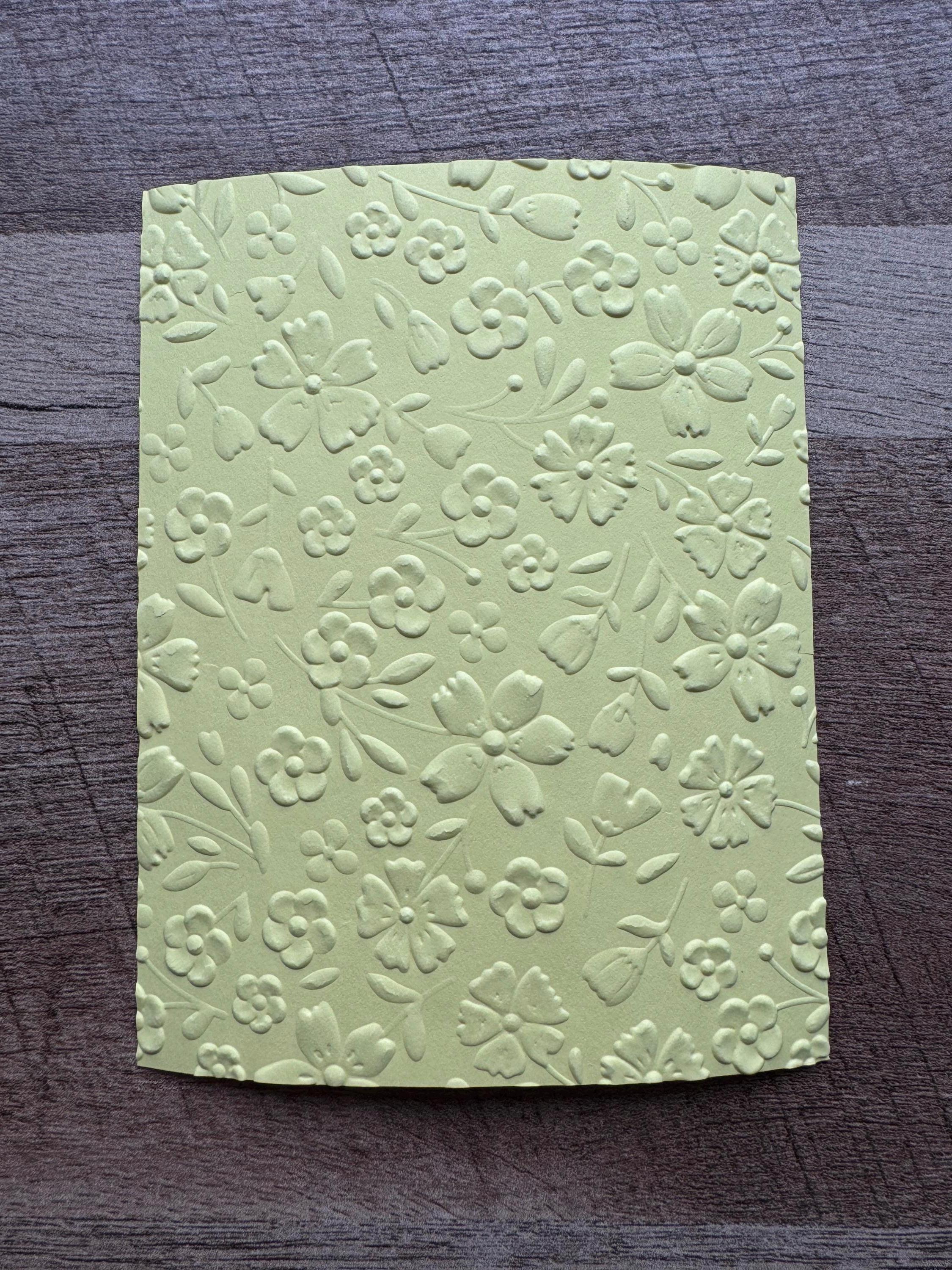 Embossed Floral Cardstock: A2 Textured Paper for Card Making (10 Sheets ...