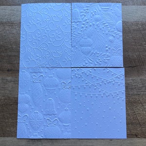 Embossed White Christmas Cardstock, Perfect for Card Making ...