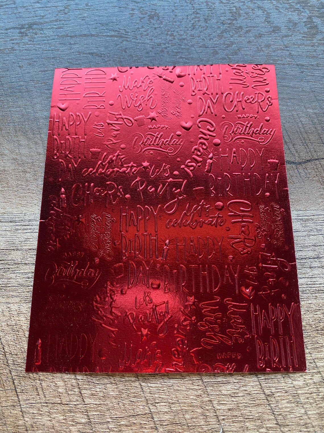 Embossed Birthday Foil Cardstock Set DIY Crafts, Scrapbooking, Card ...