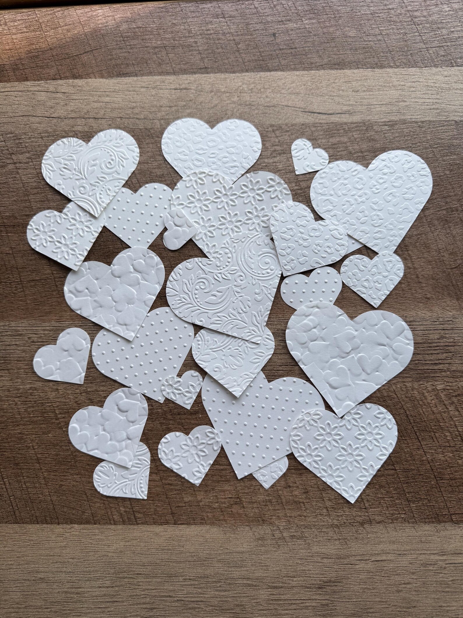 Embossed Die-cut Hearts: Scrapbooking & Card Making Embellishments - Etsy