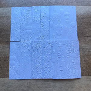 Embossed White Christmas Cardstock, Perfect for Card Making ...