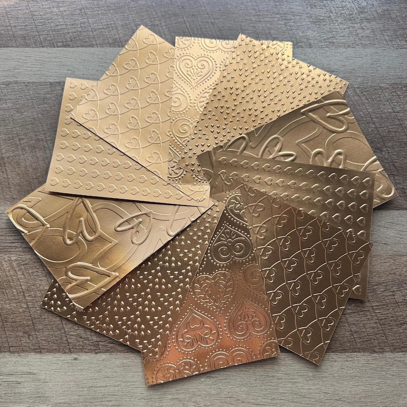 Embossed Rose Gold Foil Heart Card Fronts - A2 Size, DIY Crafts - Etsy