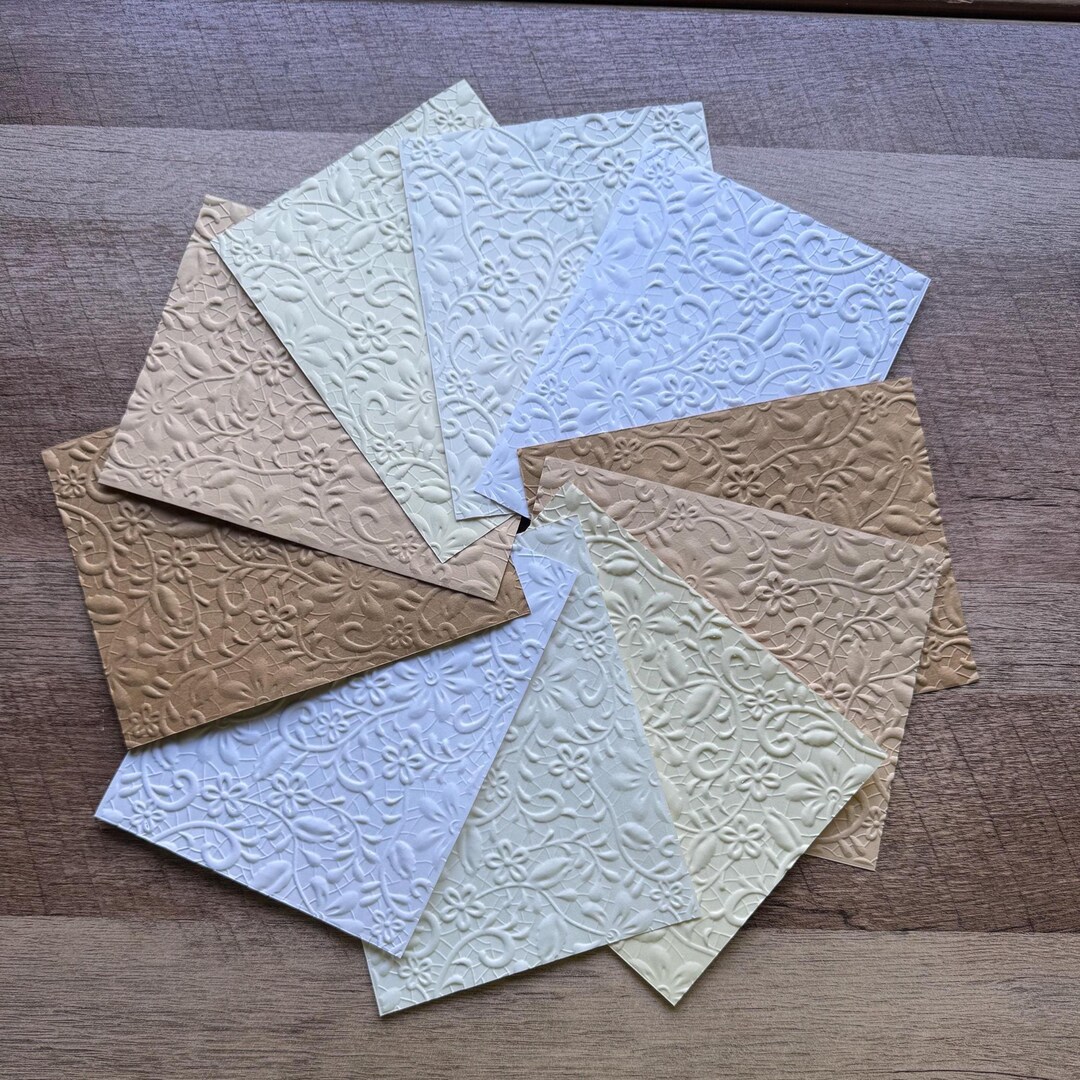 Lace Embossed Cardstock Set: A2 Neutral Sheets for Wedding Crafts - Etsy