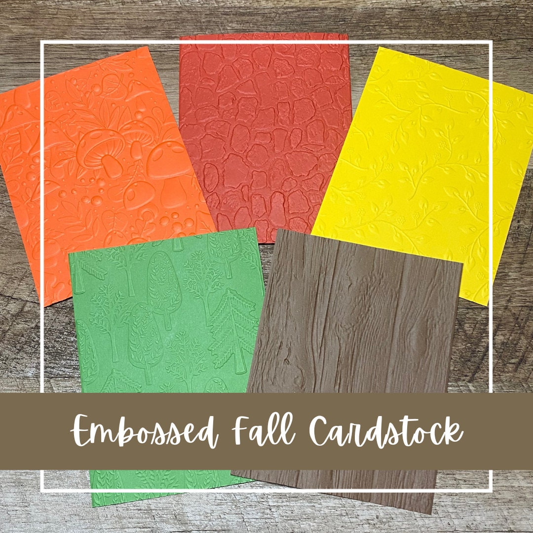 Embossed Fall Cardstock, Perfect for Card Making, Scrapbooking, Junk ...
