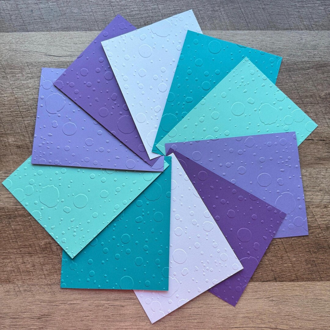 10 Sheets Paint Splatter Embossed A2 Paper Set | Textured Cardstock for ...