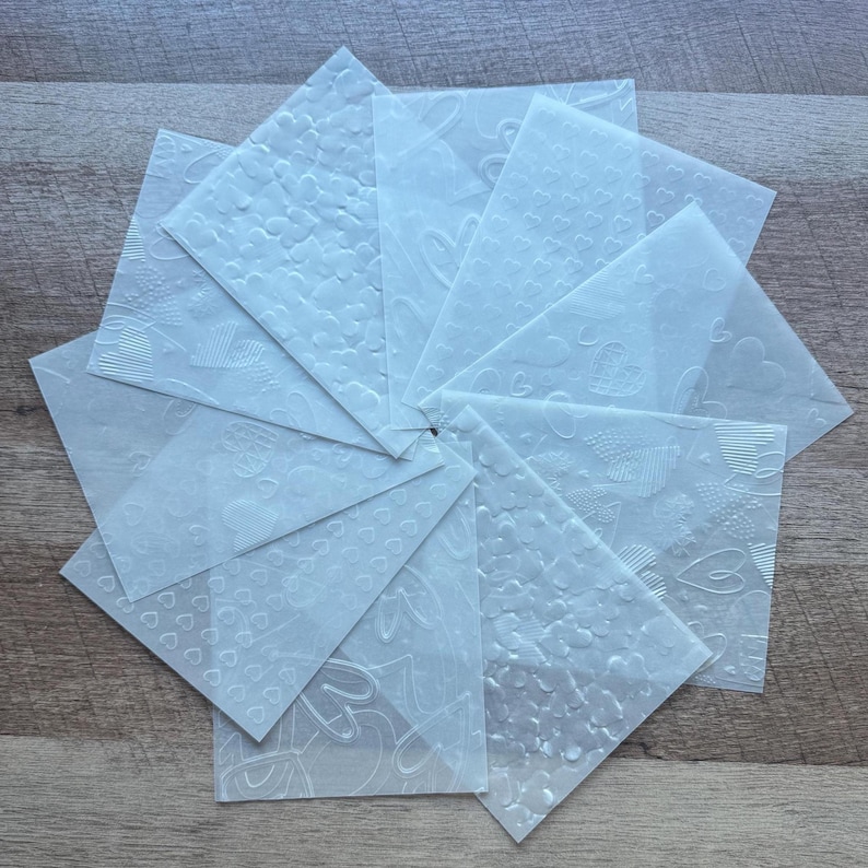 Embossed Heart Vellum Paper: A2 Craft Sheets for Wedding Cards - Etsy