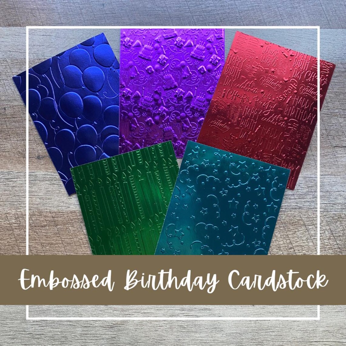 Embossed Birthday Foil Cardstock Set DIY Crafts, Scrapbooking, Card ...